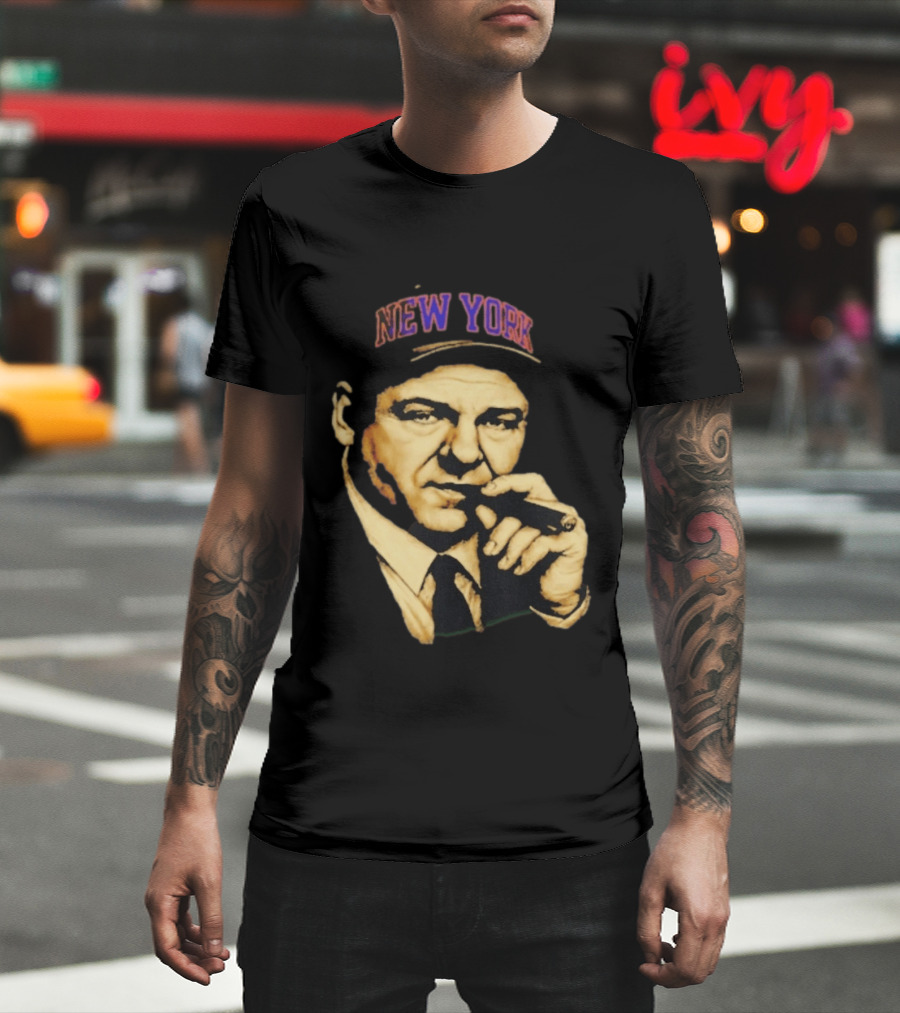 Tony Soprano Cigar New York Knicks Basketball Iconic Fusion T-Shirt