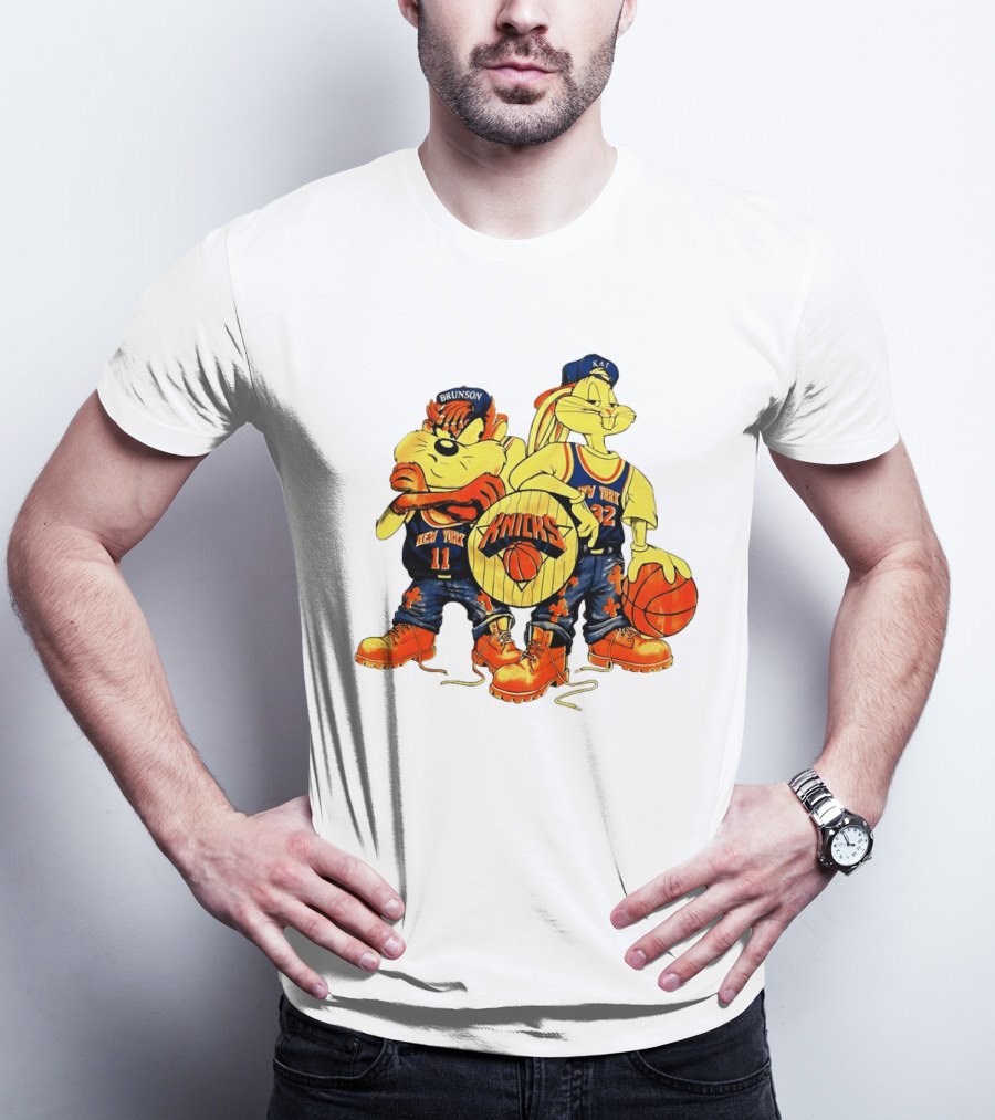 New York Knicks Bugs Bunny Taz NBA Finals Players Madison Square Garden T-Shirt