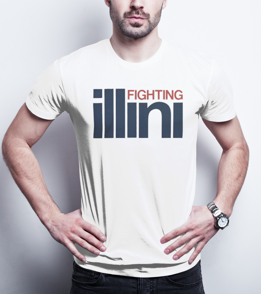 Illinois Fighting Illini Navy Blue And Orange T-Shirt