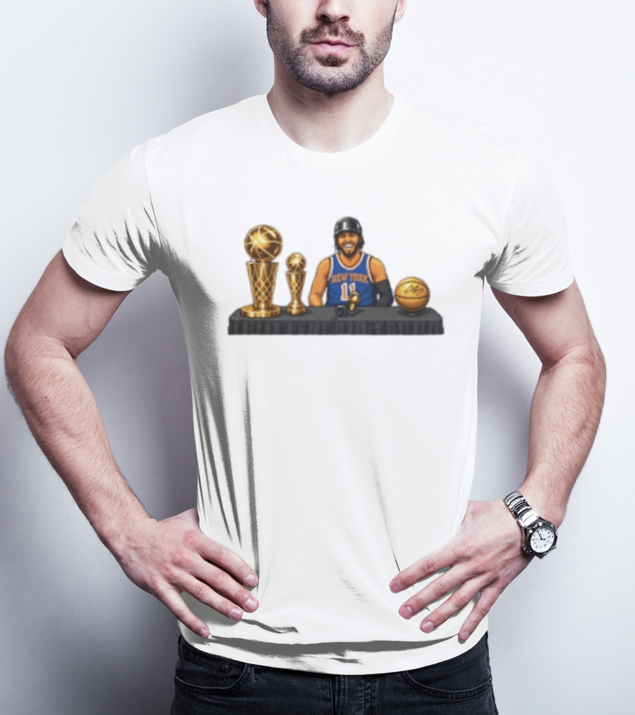 New York Knicks Jalen Brunson King Of NY Video Game 11 Basketball Trophies T-Shirt