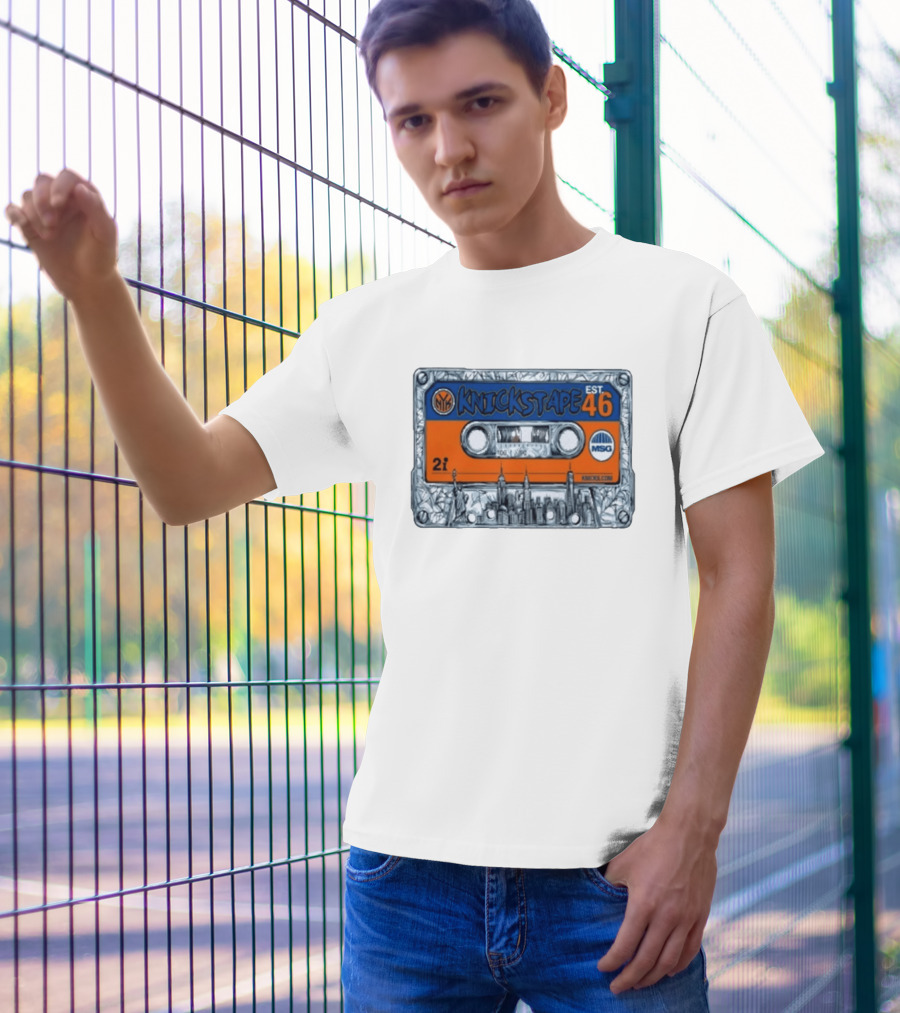 New York Knicks Knickstape Cassette EST 46 MSG Mixtape Graffiti T-Shirt