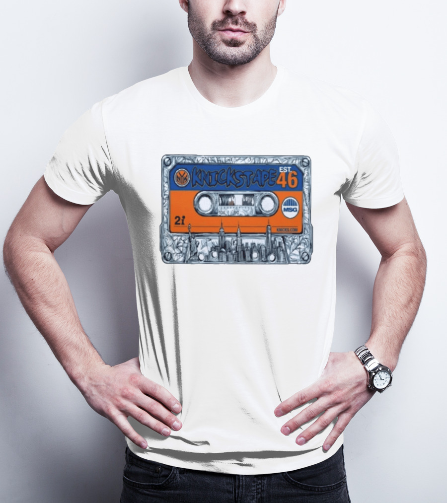 New York Knicks Knickstape Cassette EST 46 MSG Mixtape Graffiti T-Shirt