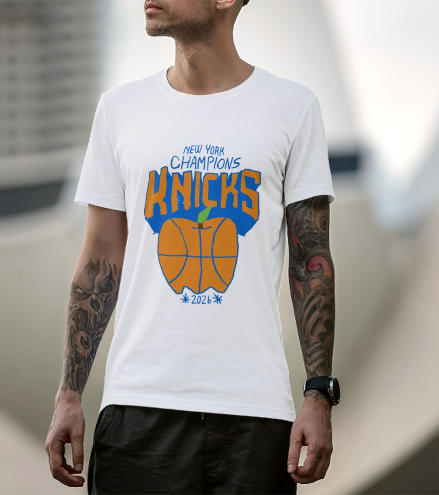 New York Champions Knicks Big Apple 2026 T-Shirt