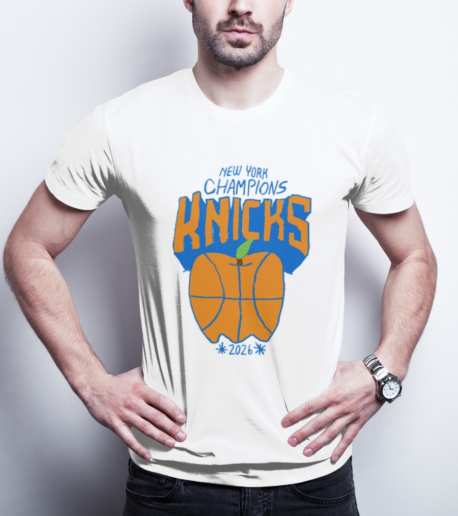 New York Champions Knicks Big Apple 2026 T-Shirt