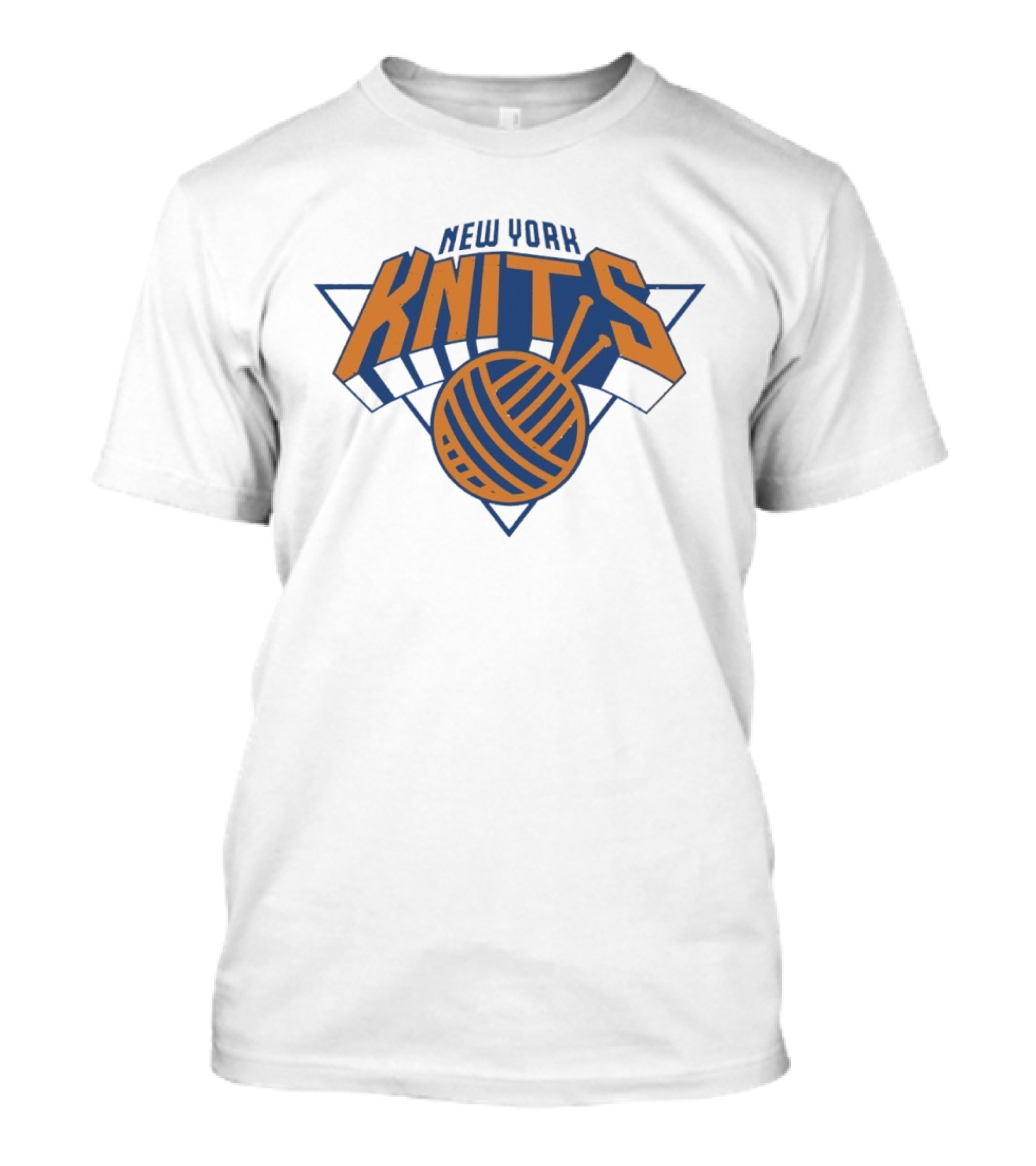 New York Knits Basketball Yarn Logo NY Knicks T-Shirt