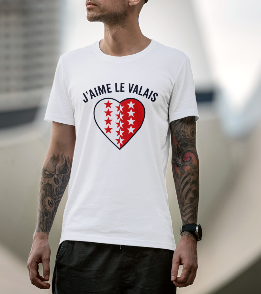 J'aime Le Valais Heart Stars T-Shirt