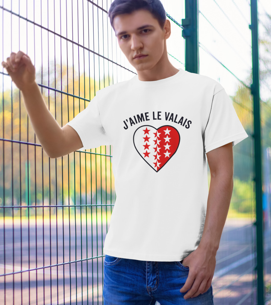 J'aime Le Valais Heart Stars T-Shirt