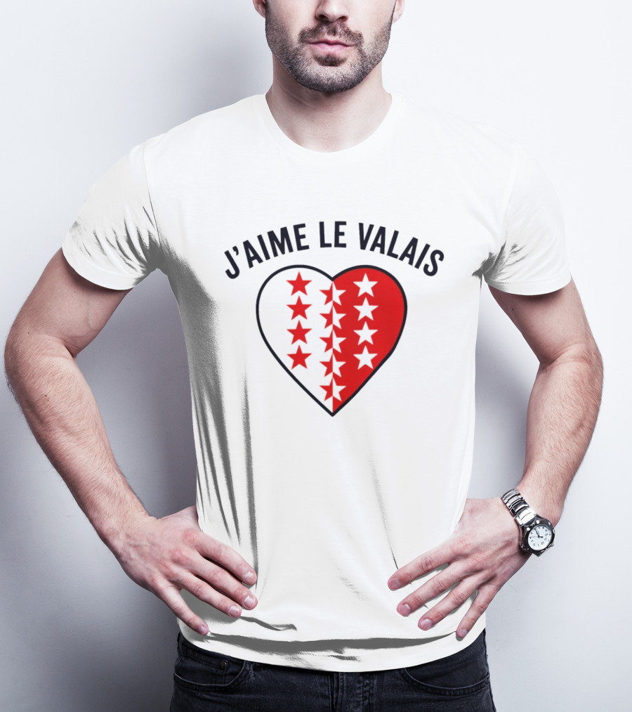 J'aime Le Valais Heart Stars T-Shirt