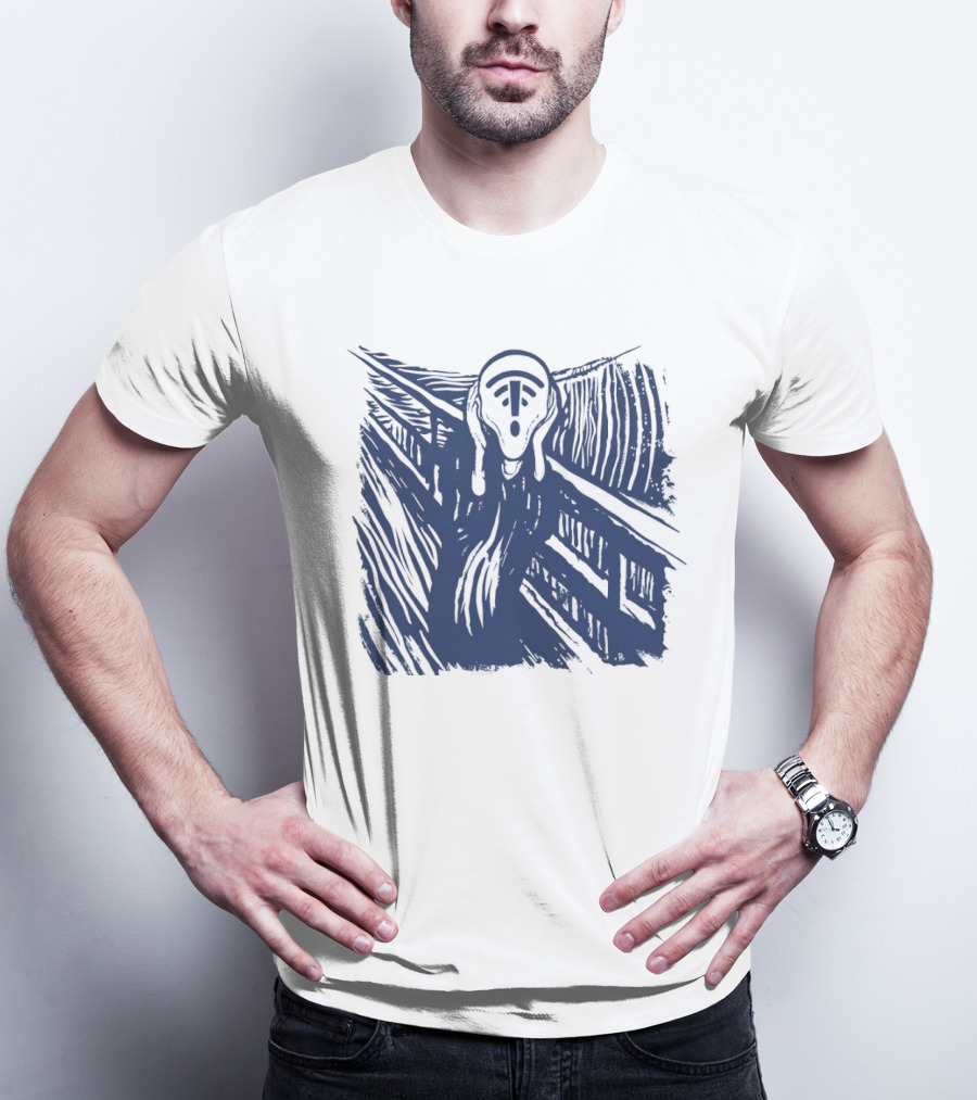 The Scream WiFi Connection Signal Error Loss Iconic Expression T-Shirt