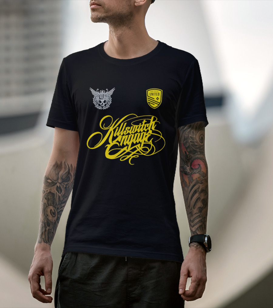New Mexico United Killswitch Engage Collaboration Crest And Script T-Shirt