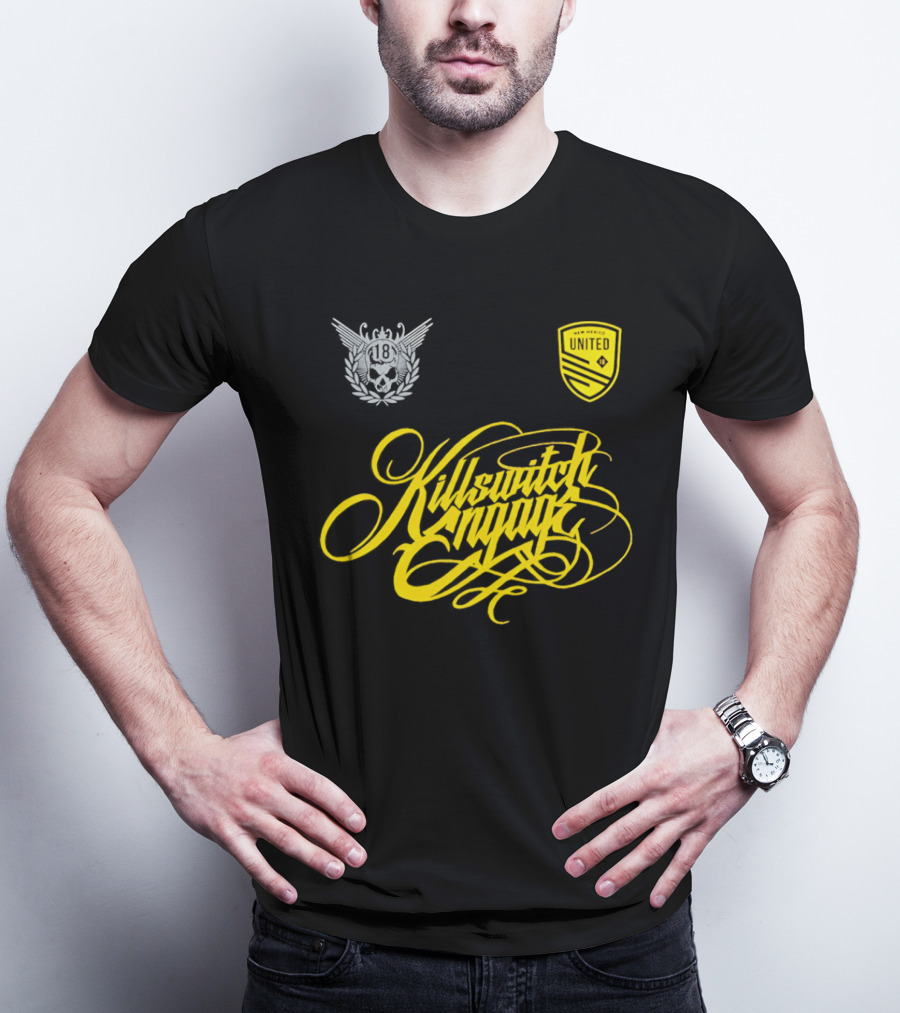 New Mexico United Killswitch Engage Collaboration Crest And Script T-Shirt