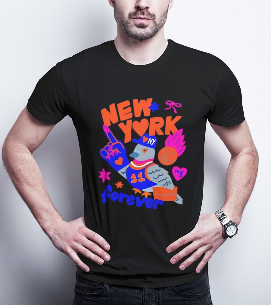 New York Knicks Jalen Brunson Pigeon Love Forever T-Shirt
