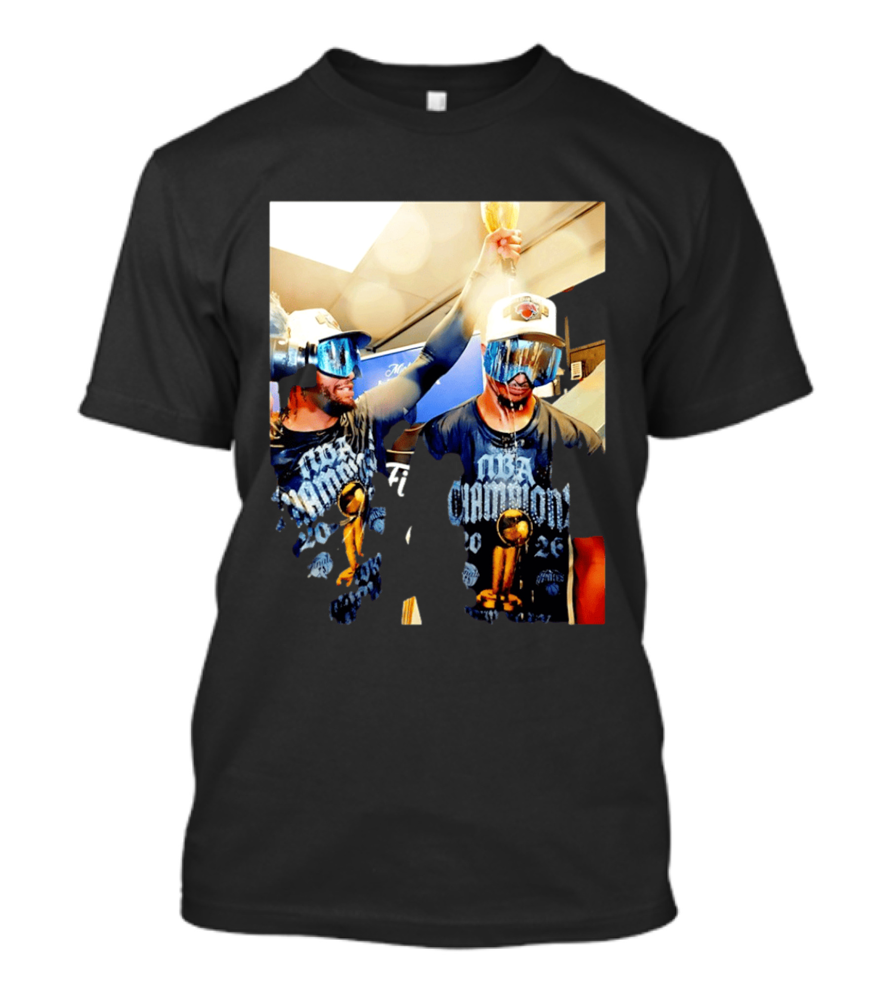 NBA Champions Celebration Jalen Brunson Josh Hart 2026 T-Shirt