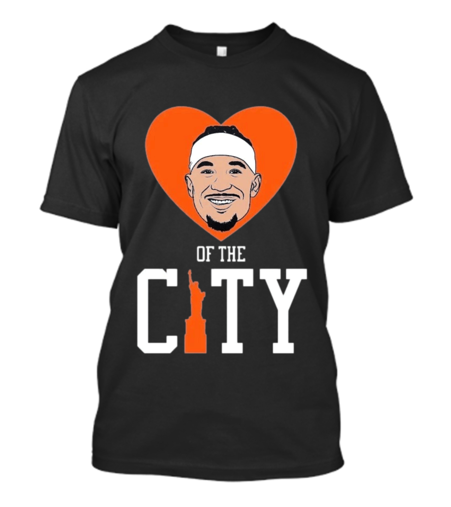 Josh Hart New York Knicks Heart Statue Of Liberty City T-Shirt