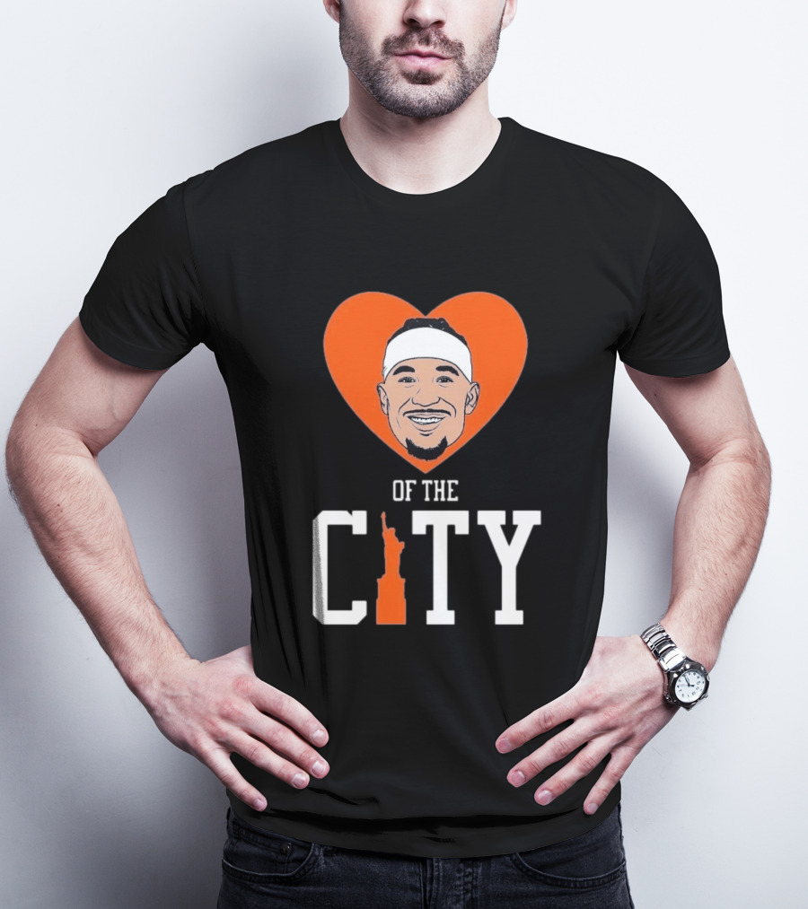 Josh Hart New York Knicks Heart Statue Of Liberty City T-Shirt