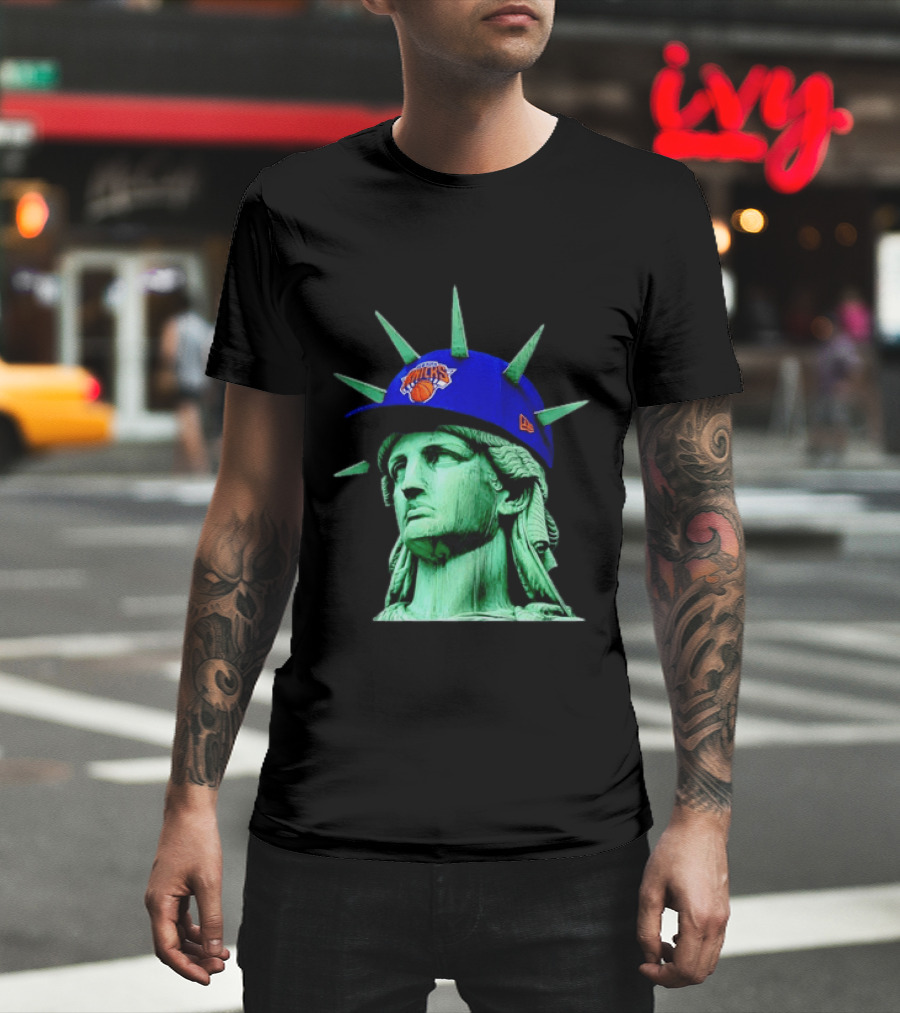 Statue Of Liberty New York Knicks Hat T-Shirt