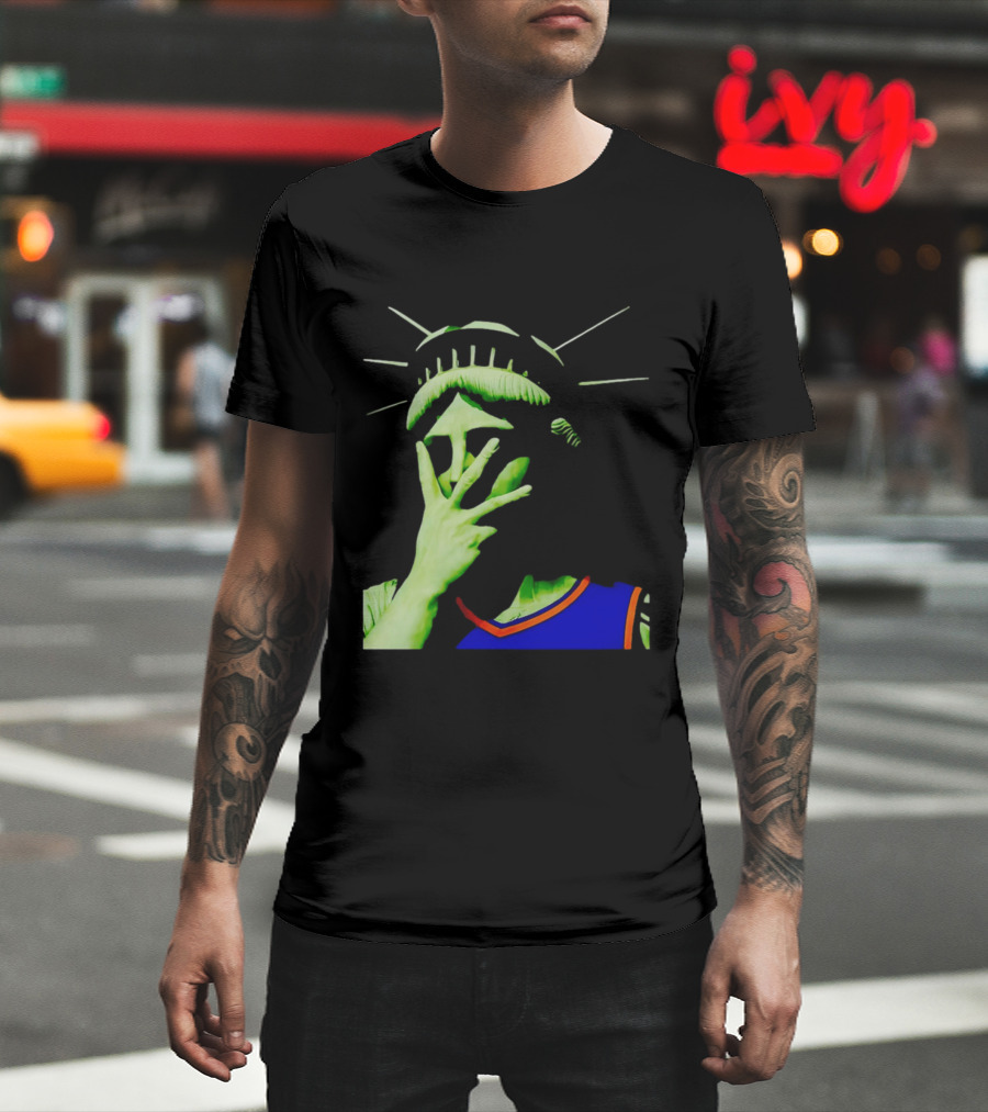 Statue Of Liberty New York Knicks Jersey Facepalm T-Shirt