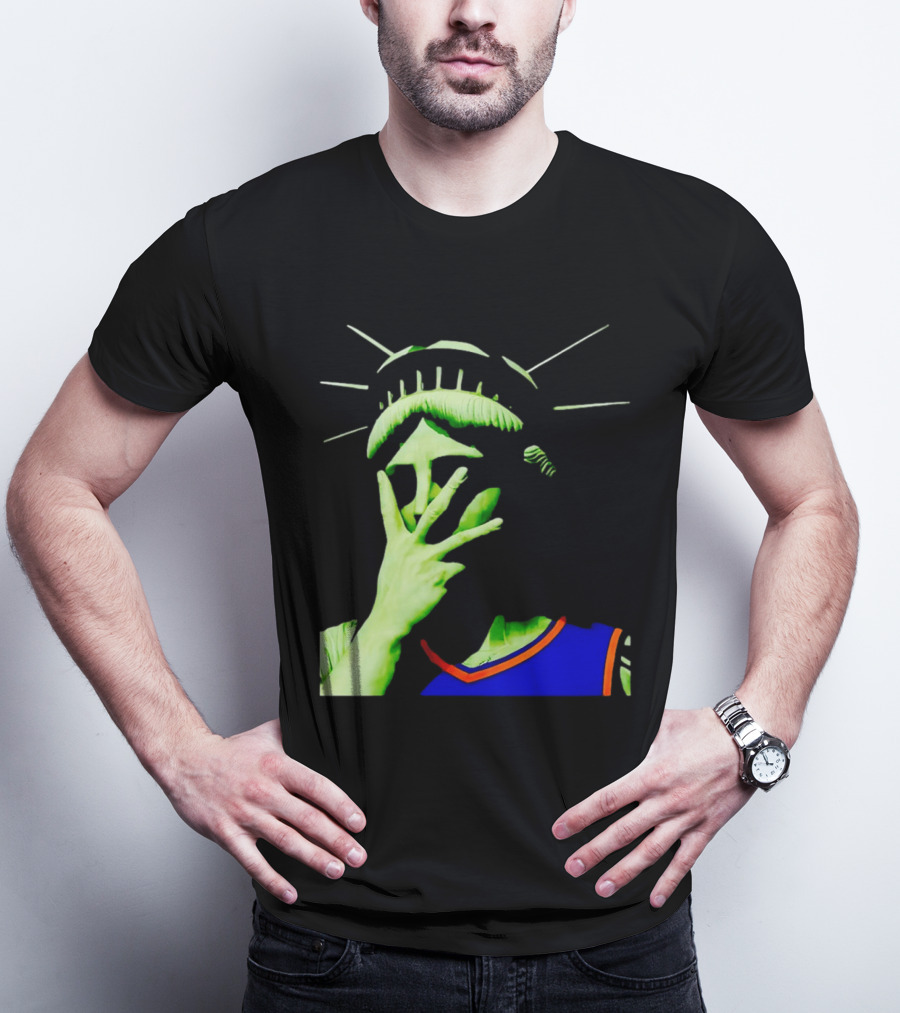 Statue Of Liberty New York Knicks Jersey Facepalm T-Shirt