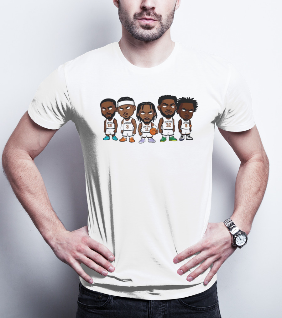 NY Basketball Toon Squad Cartoon Characters T-Shirt