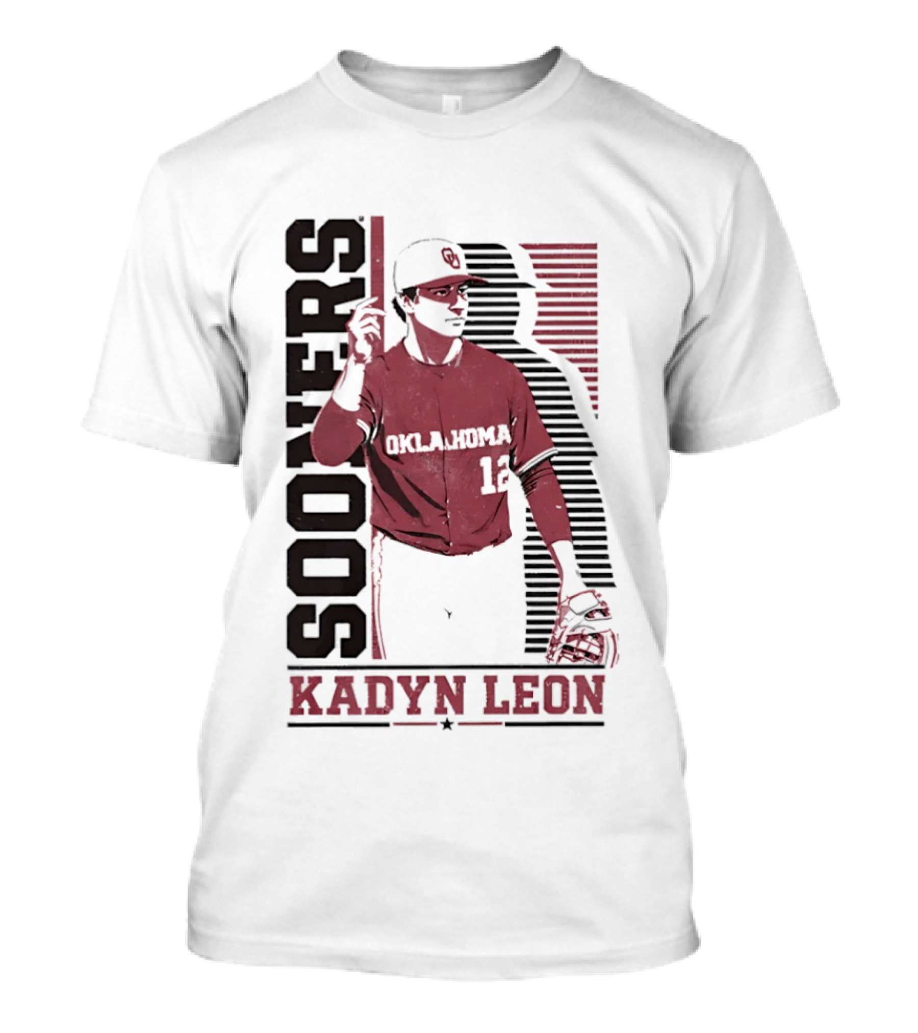 Oklahoma Sooners Kadyn Leon Baseball Player T-Shirt