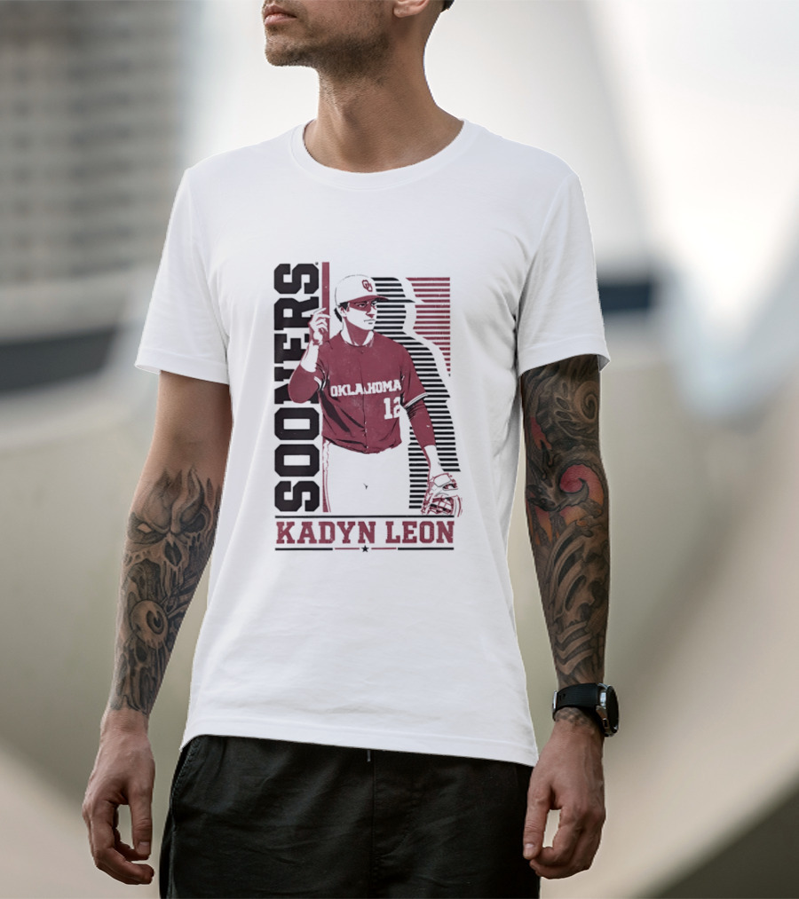 Oklahoma Sooners Kadyn Leon Baseball Player T-Shirt