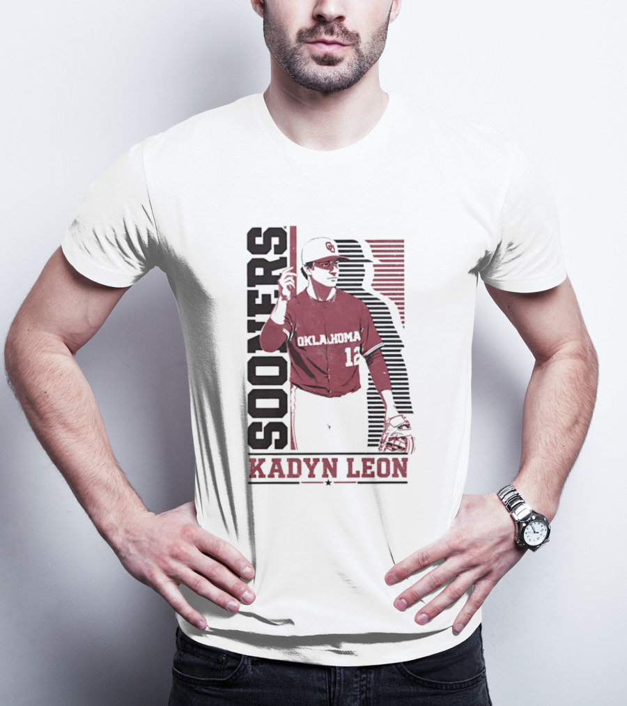 Oklahoma Sooners Kadyn Leon Baseball Player T-Shirt