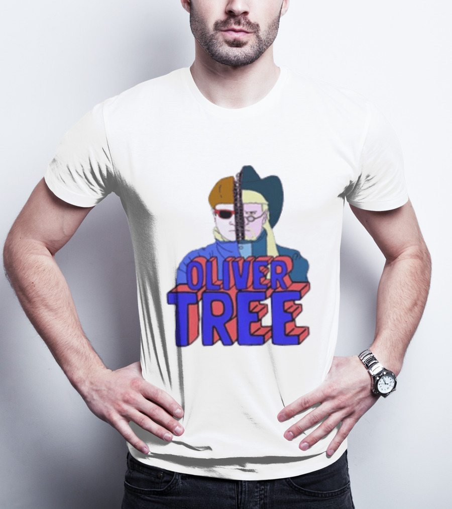 Oliver Tree Split Persona Sunglasses Half Cowboy Half Futuristic T-Shirt