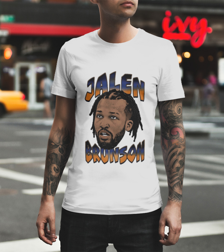 Jalen Brunson New York Knicks Player Big Face T-Shirt