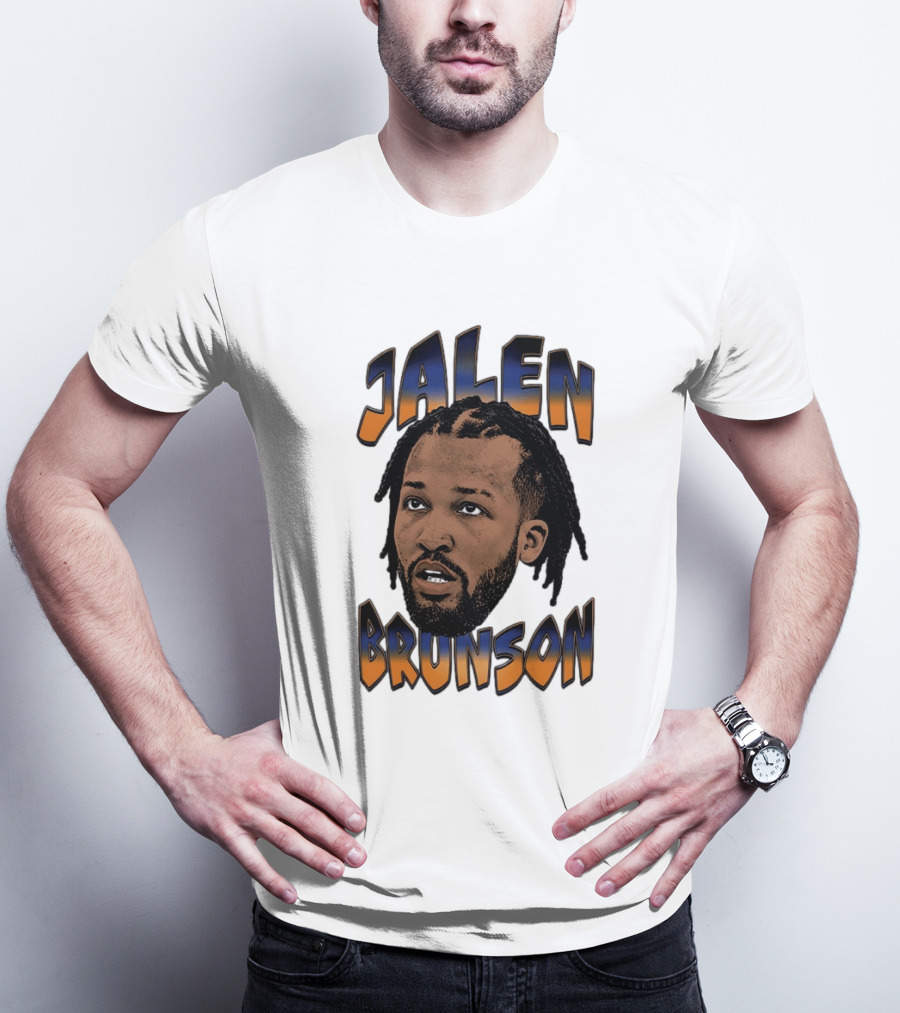 Jalen Brunson New York Knicks Player Big Face T-Shirt