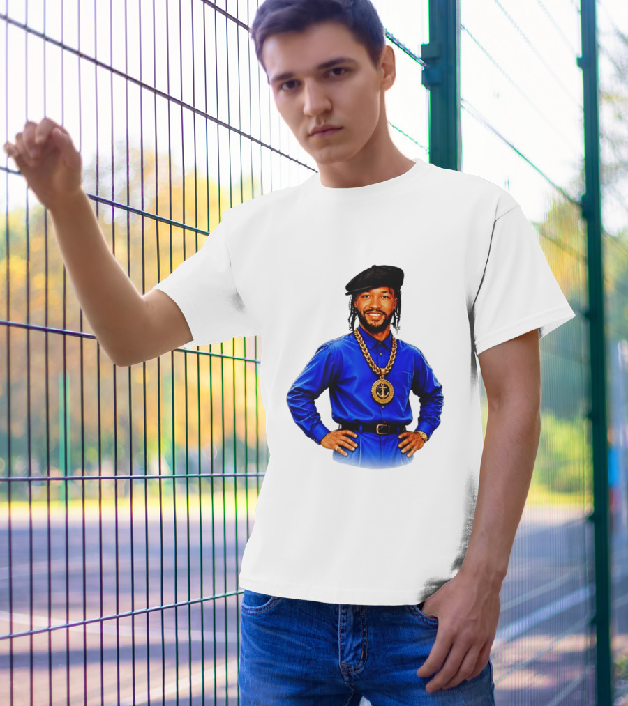 Jalen Brunson NY Knicks Always Business Never Personal Anchor Chain Beret Outfit T-Shirt