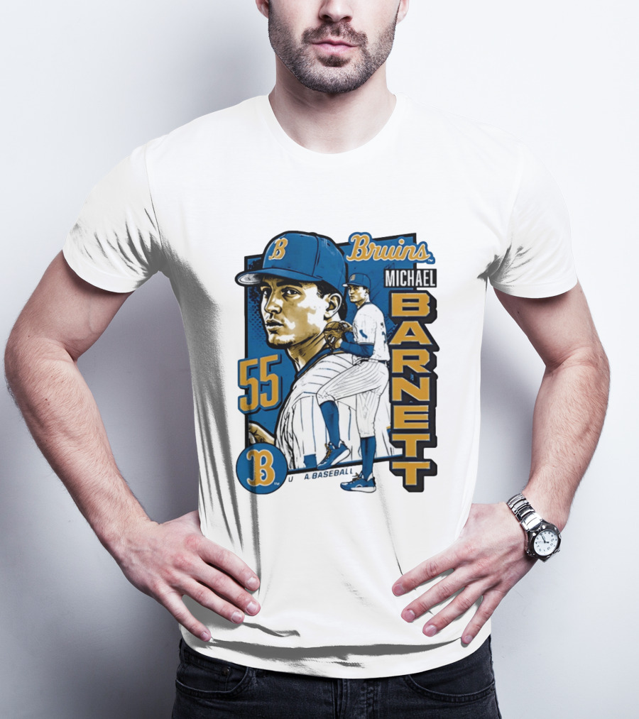UCLA Bruins Michael Barnett 55 Baseball Pitcher T-Shirt