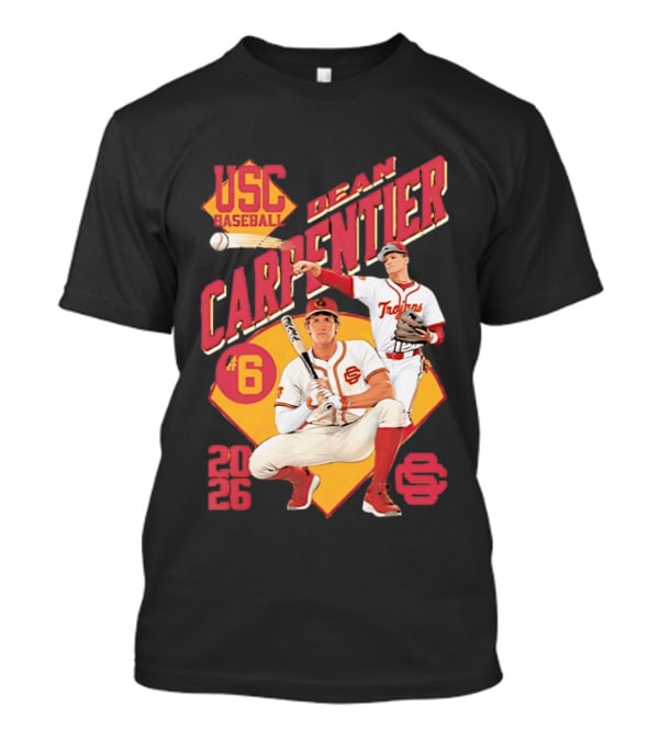 USC Baseball Dean Carpentier Trojans Number 6 2026 T-Shirt