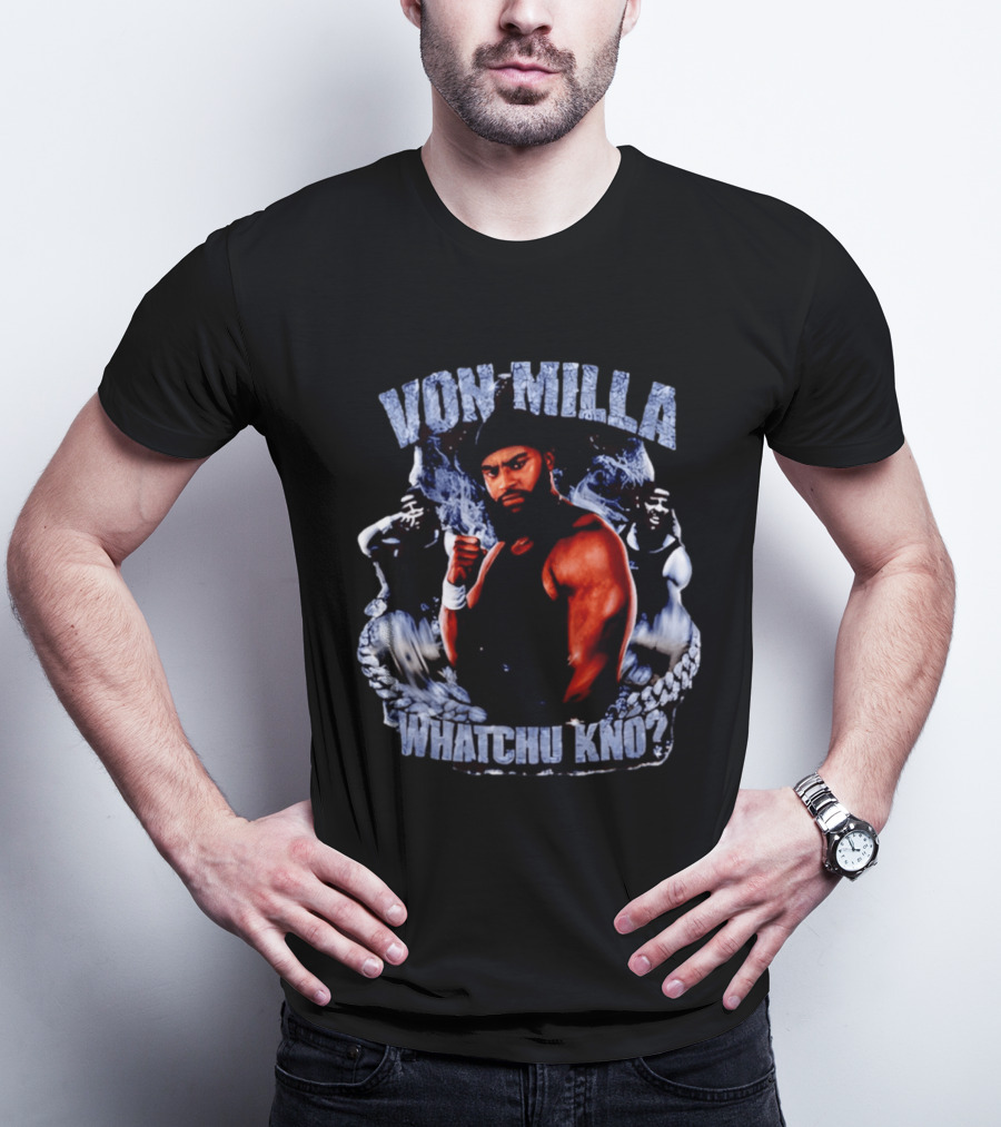 Von Milla Whatchu Kno Fighter Collage T-Shirt
