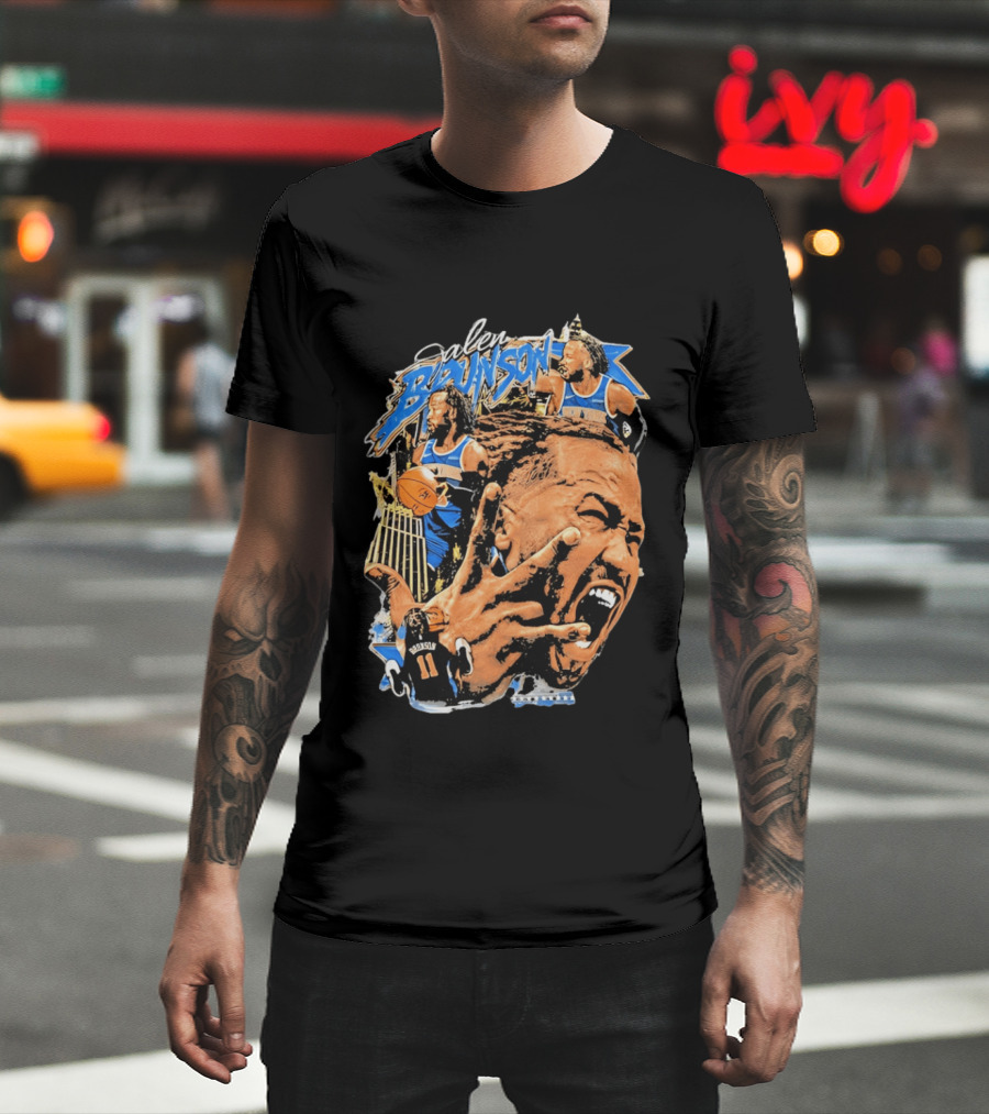 New York Knicks Jalen Brunson Basketball Collage Sports T-Shirt
