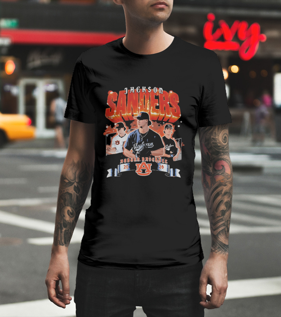 Jackson Sanders Auburn Baseball 2026 T-Shirt