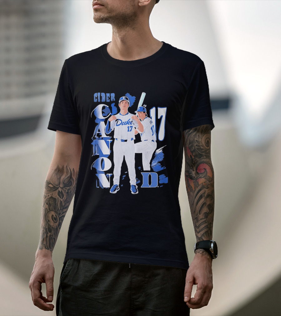 Duke Blue Devils Cider Canon 17 Baseball Team T-Shirt