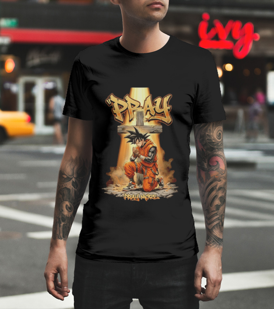 Pray More Jesus Son Goku Dragon Ball T-Shirt