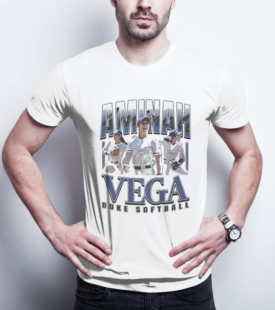 Aminah Vega Duke Softball Team Player 17 T-Shirt