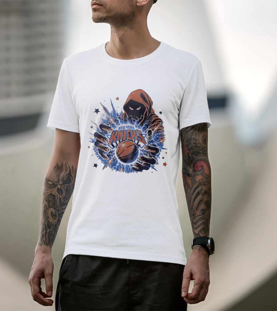 New York Knicks Dark Wizard Basketball Power T-Shirt