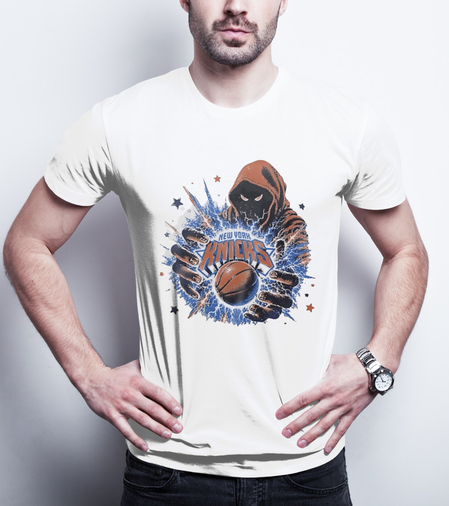 New York Knicks Dark Wizard Basketball Power T-Shirt