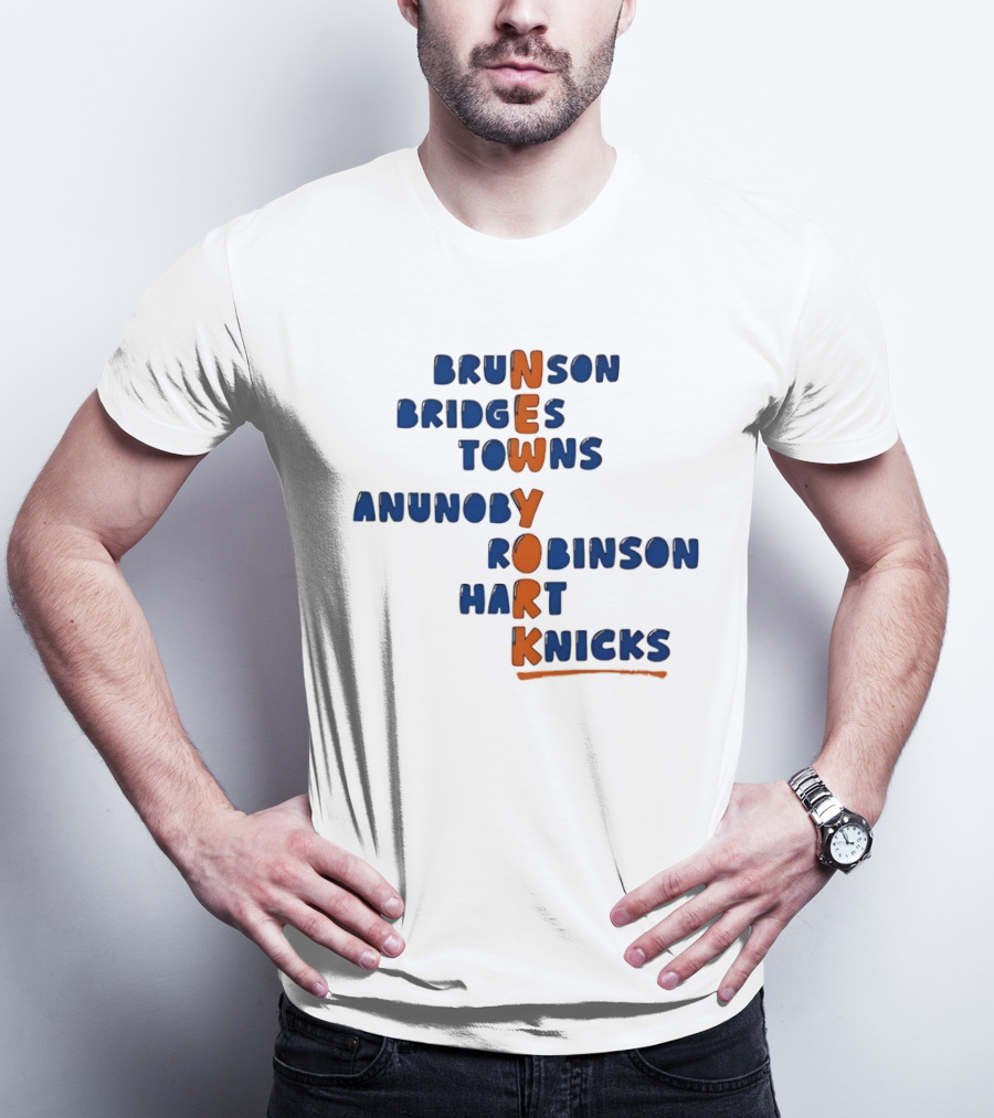 Brunson New York Bridges Towns Anunoby Robinson Hart Knicks T-Shirt
