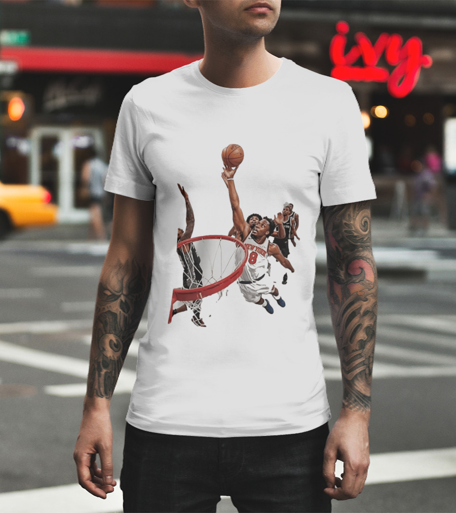 Obi Toppin New York Knicks NBA Layup Action T-Shirt