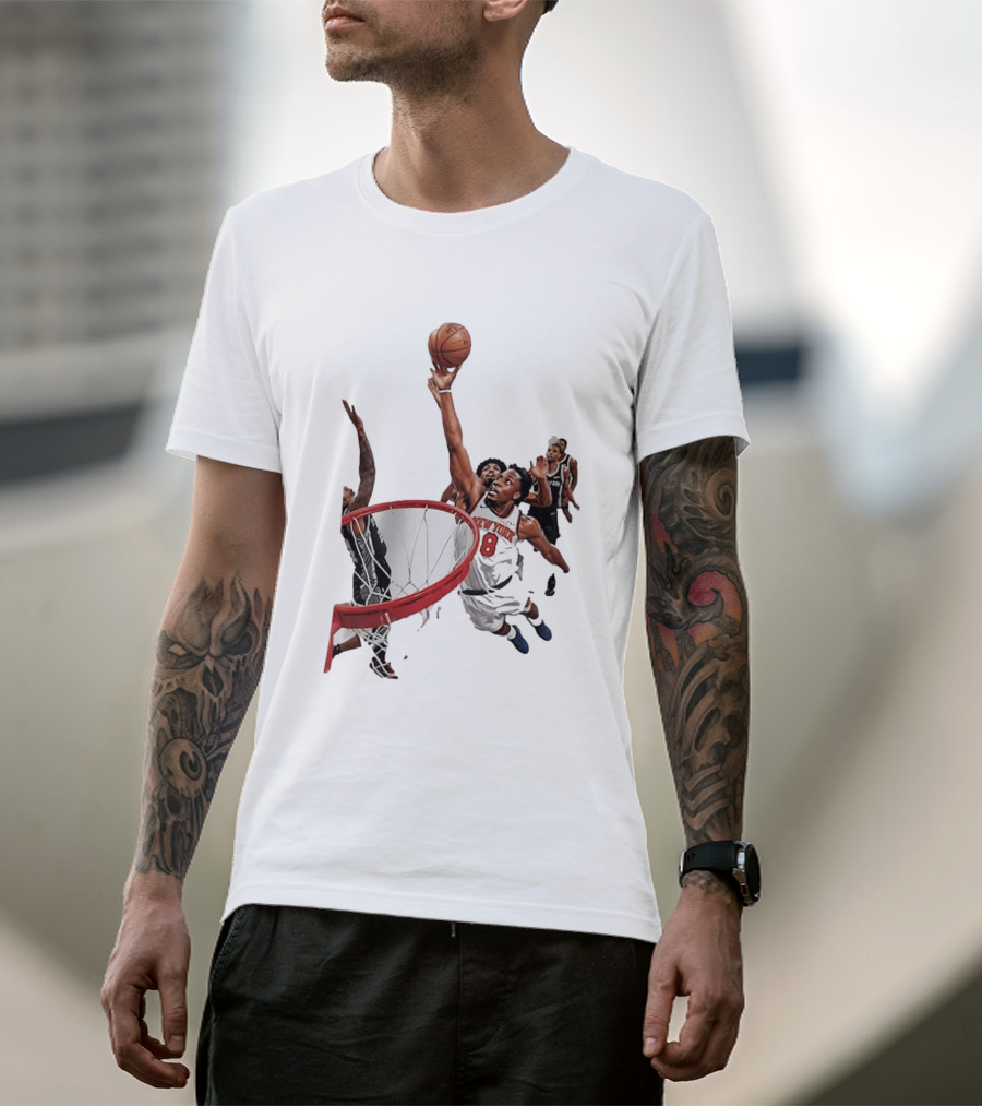 Obi Toppin New York Knicks NBA Layup Action T-Shirt