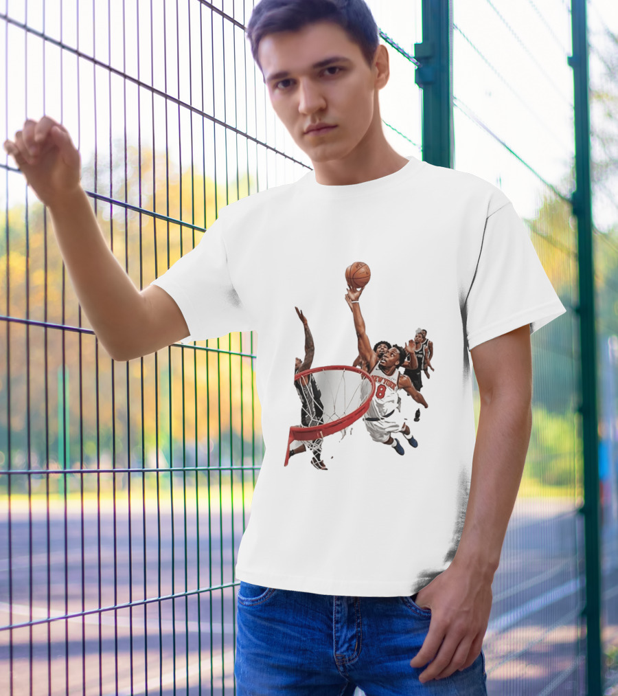Obi Toppin New York Knicks NBA Layup Action T-Shirt