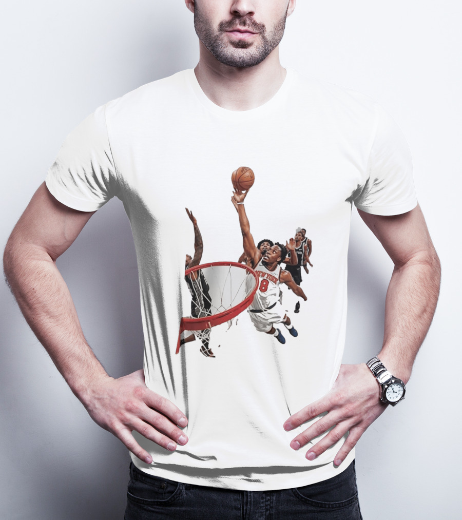 Obi Toppin New York Knicks NBA Layup Action T-Shirt