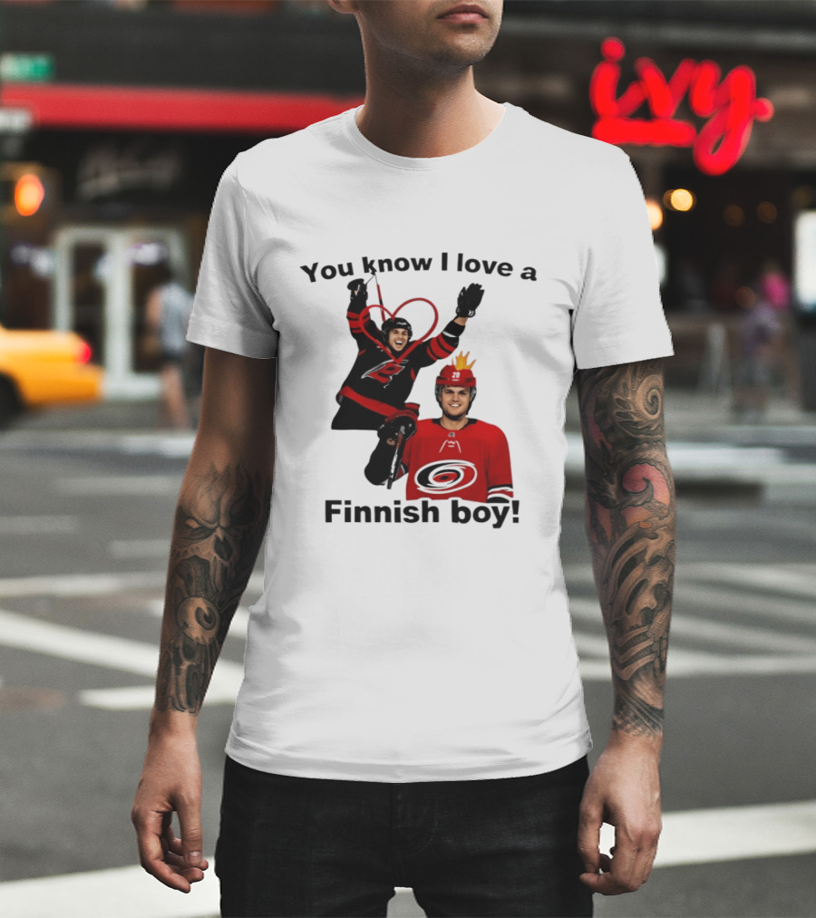You Know I Love A Finnish Boy Carolina Hurricanes Celebration Fan Favorite T-Shirt