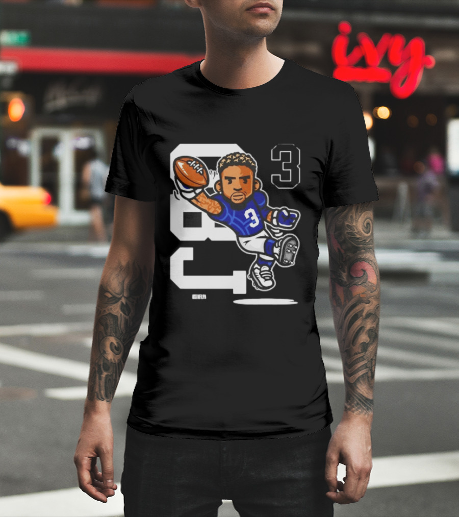 Odell Beckham Jr. 3 New York Giants Character Catch T-Shirt