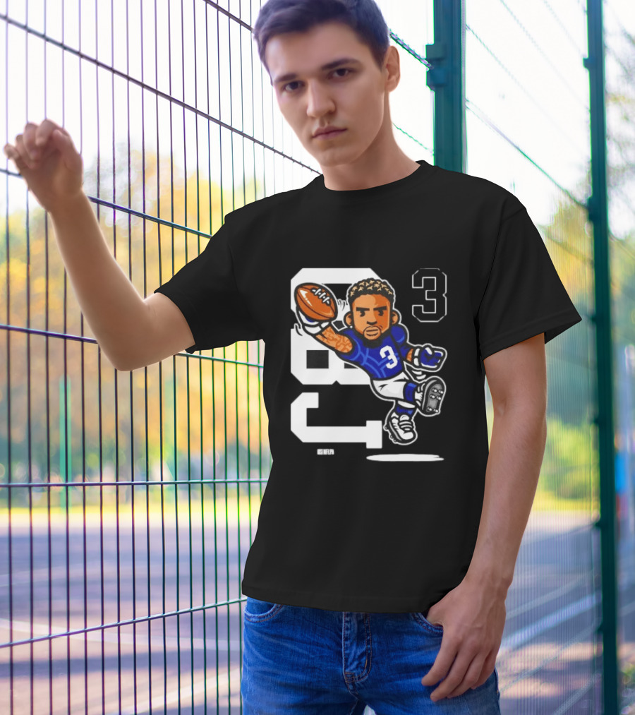 Odell Beckham Jr. 3 New York Giants Character Catch T-Shirt
