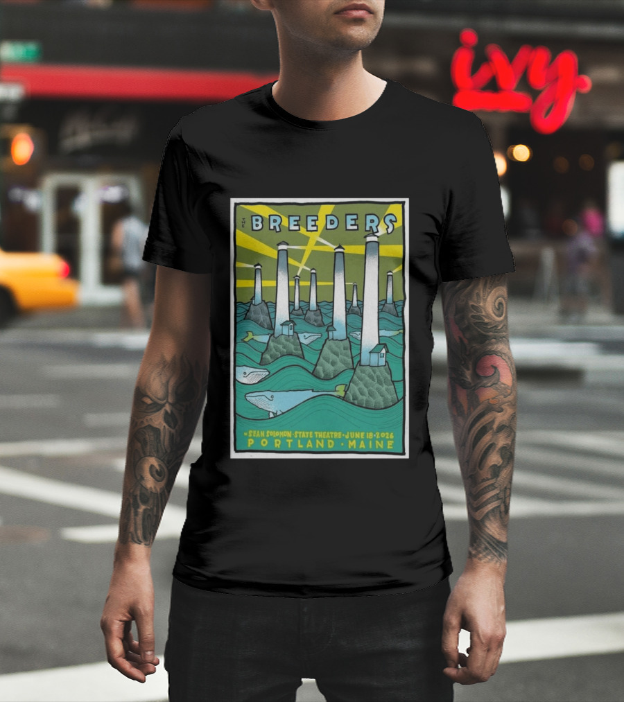 Breeders Sean Solomon State Theatre Portland Maine June 18 2026 T-Shirt