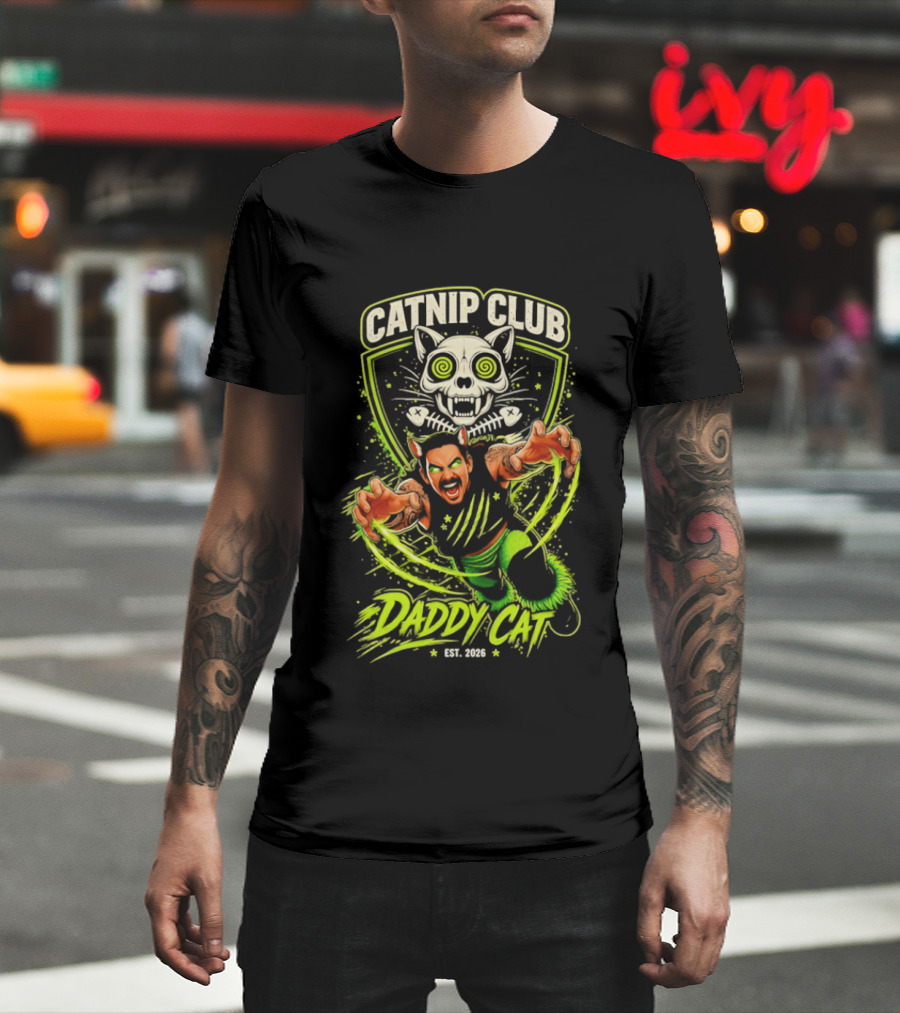 Catnip Club Daddy Cat Wrestling Est 2020 T-Shirt